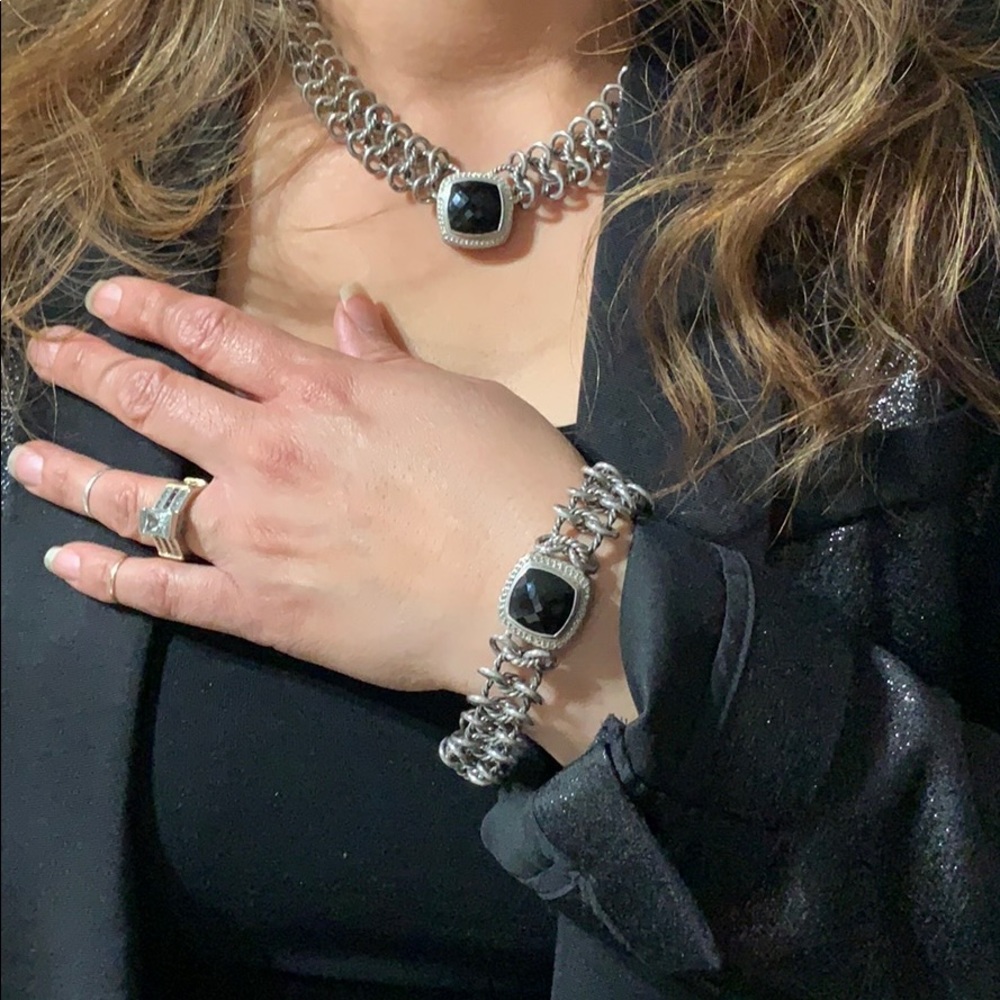 David Yurman Sterling Silver Black Onyx/Diamonds - Gem